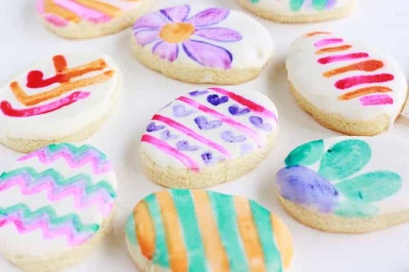 Easter Egg Watercolor Cookies - One Sweet Appetite