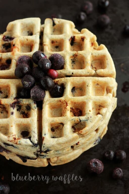 Blueberry Waffles Recipe - One Sweet Appetite