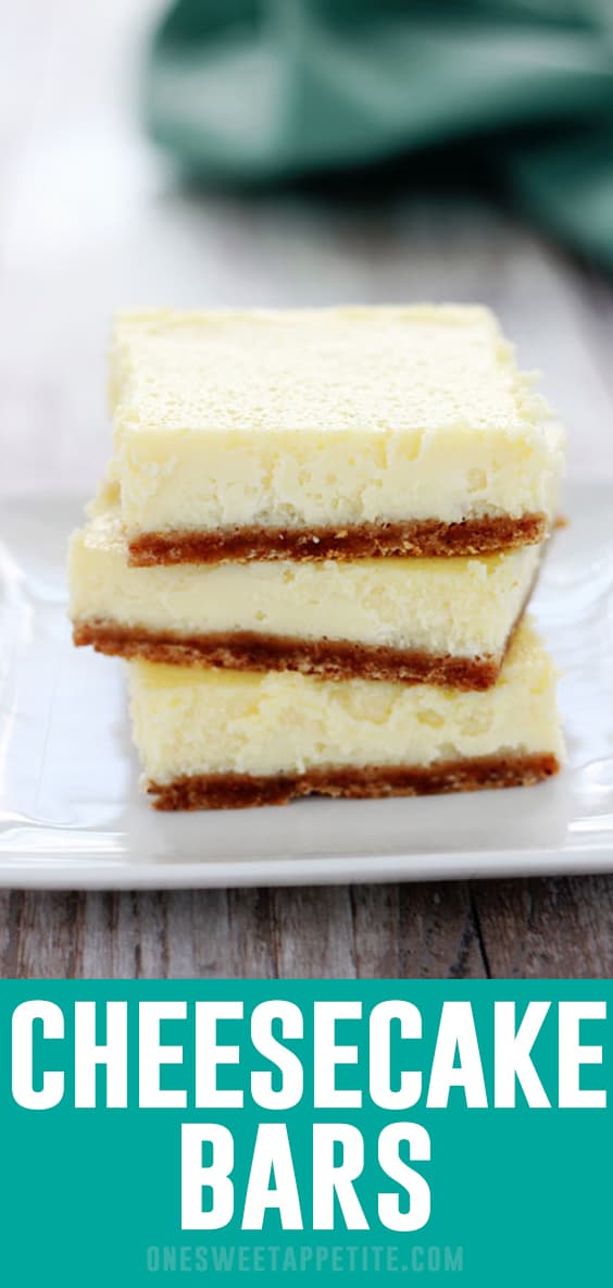 Easy Cheesecake Bars - One Sweet Appetite