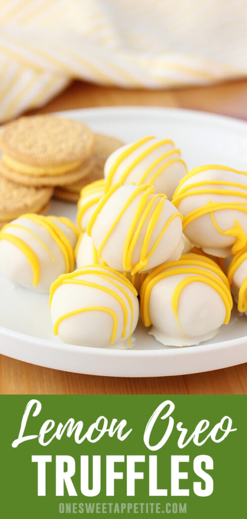 Easy Lemon Oreo Truffles (No-Bake Dessert) - One Sweet Appetite