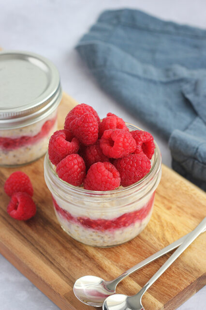 Raspberry Overnight Oats - One Sweet Appetite