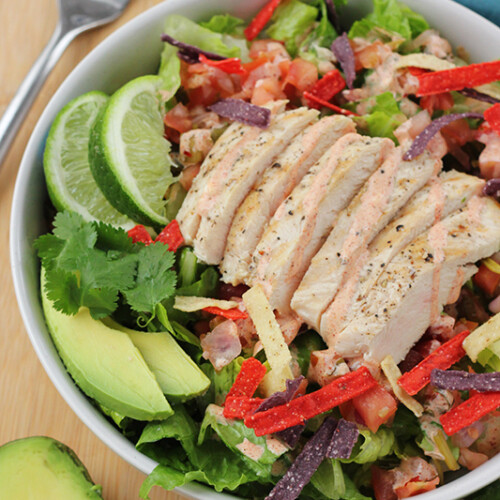 Copycat Chili's Santa Fe Chicken Salad - One Sweet Appetite
