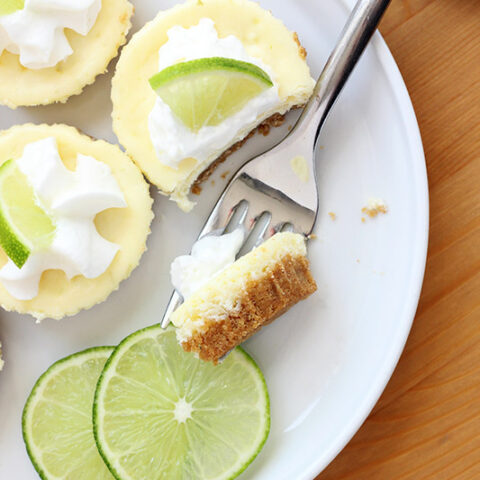 Mini Key Lime Cheesecake Recipe - One Sweet Appetite