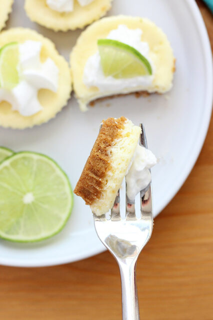 Mini Key Lime Cheesecake Recipe - One Sweet Appetite