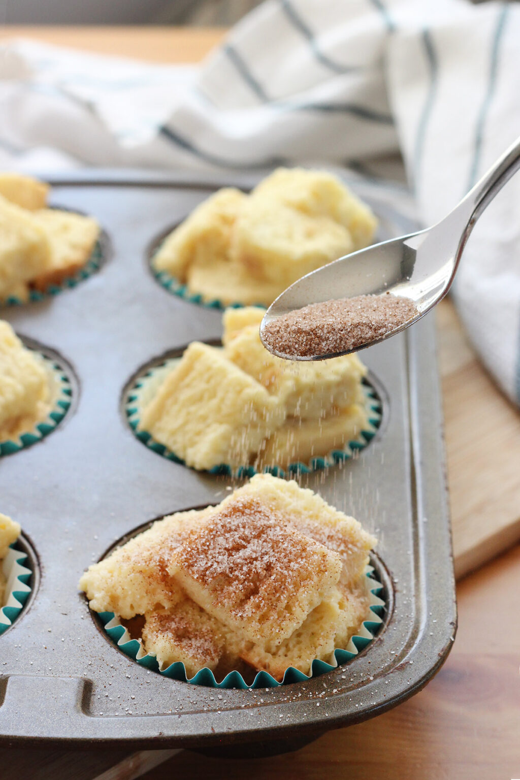 Baked Cinnamon French Toast Muffins - One Sweet Appetite