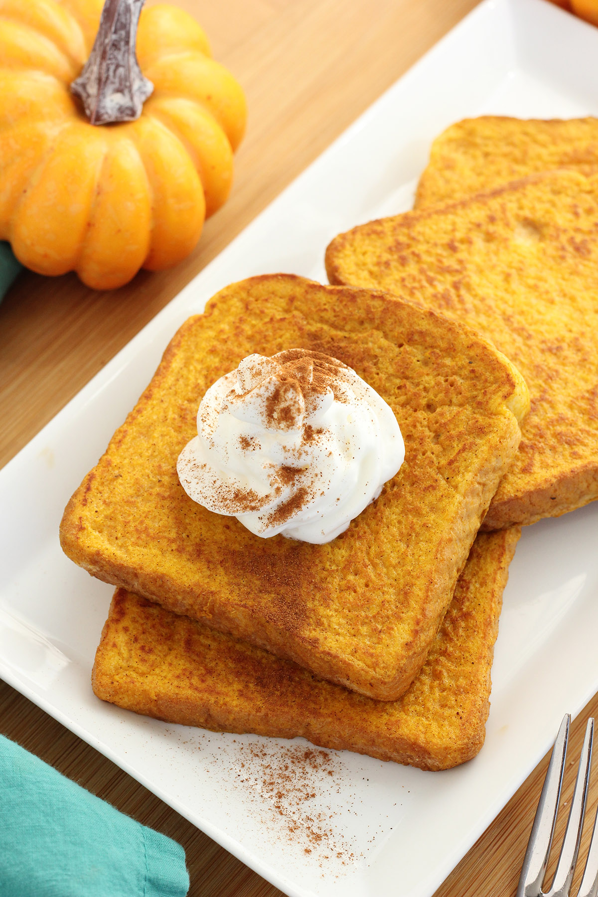 Pumpkin French Toast Recipe - One Sweet Appetite