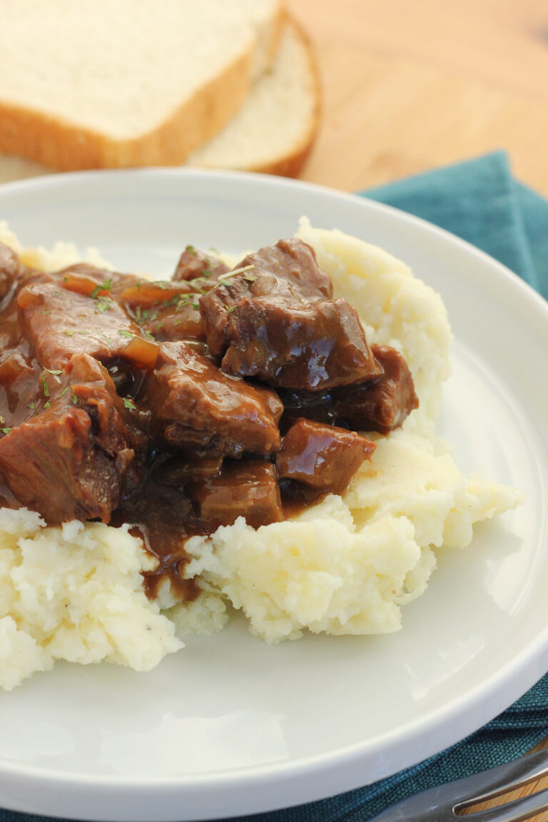Slow Cooker Beef Tips and Gravy - One Sweet Appetite