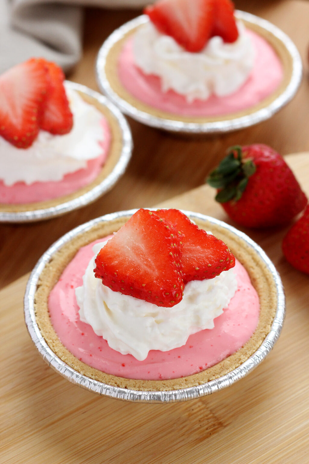 Easy No Bake Strawberry Cheesecake - One Sweet Appetite