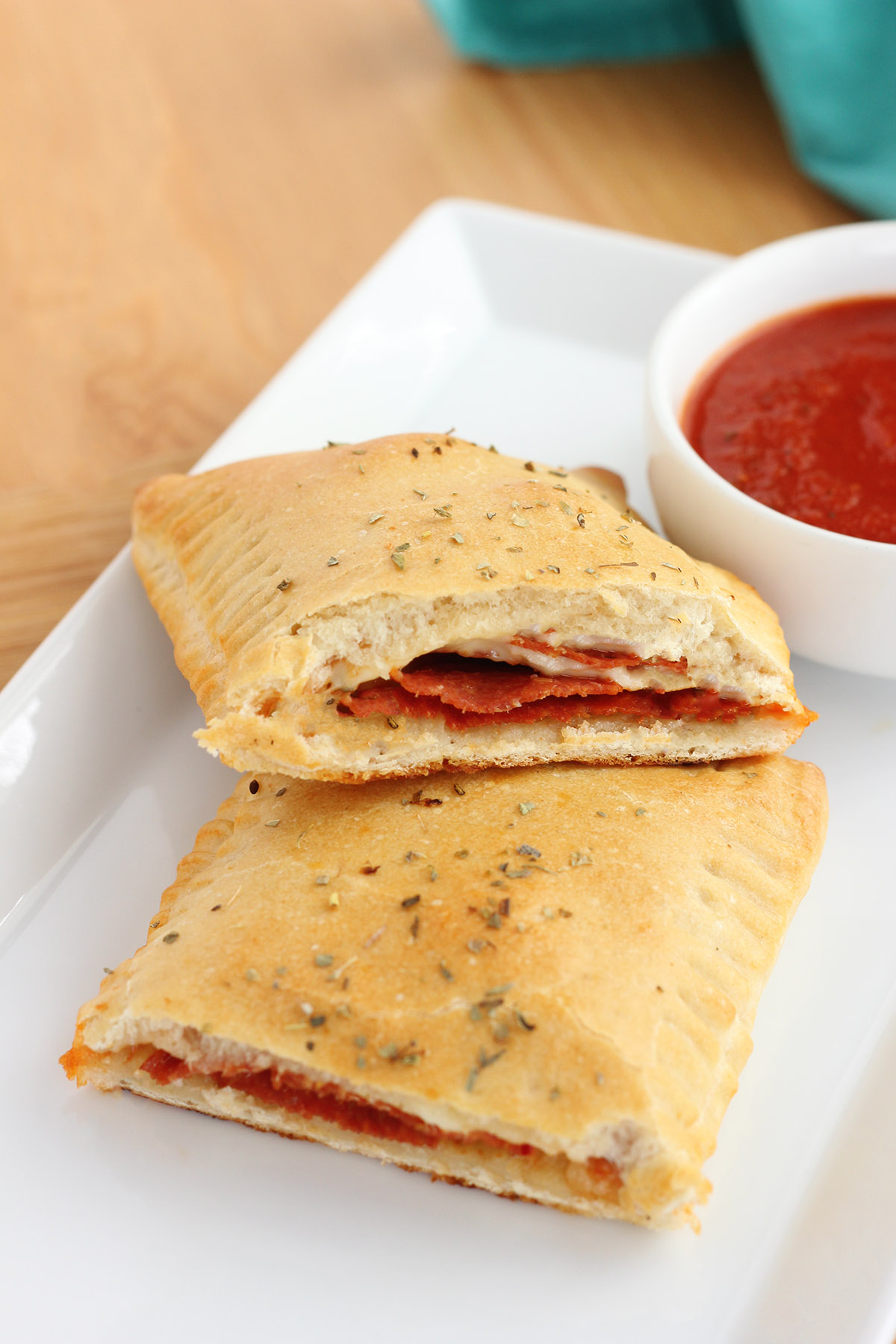 Homemade Pepperoni Pizza Pockets - One Sweet Appetite