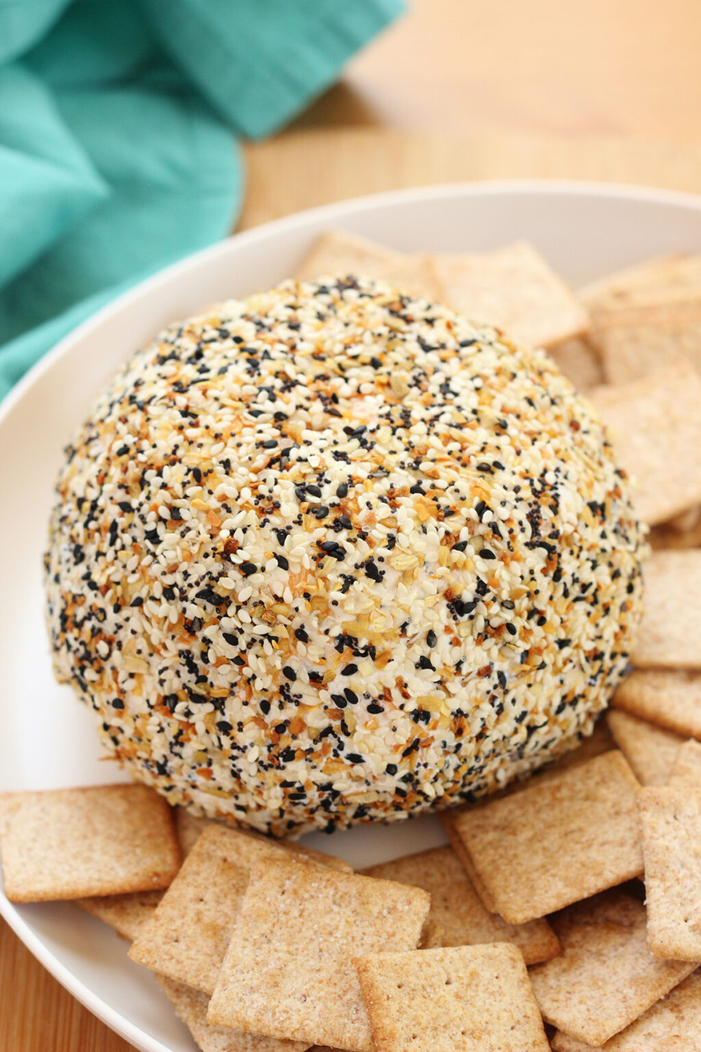 Everything Bagel Cheese Ball - One Sweet Appetite