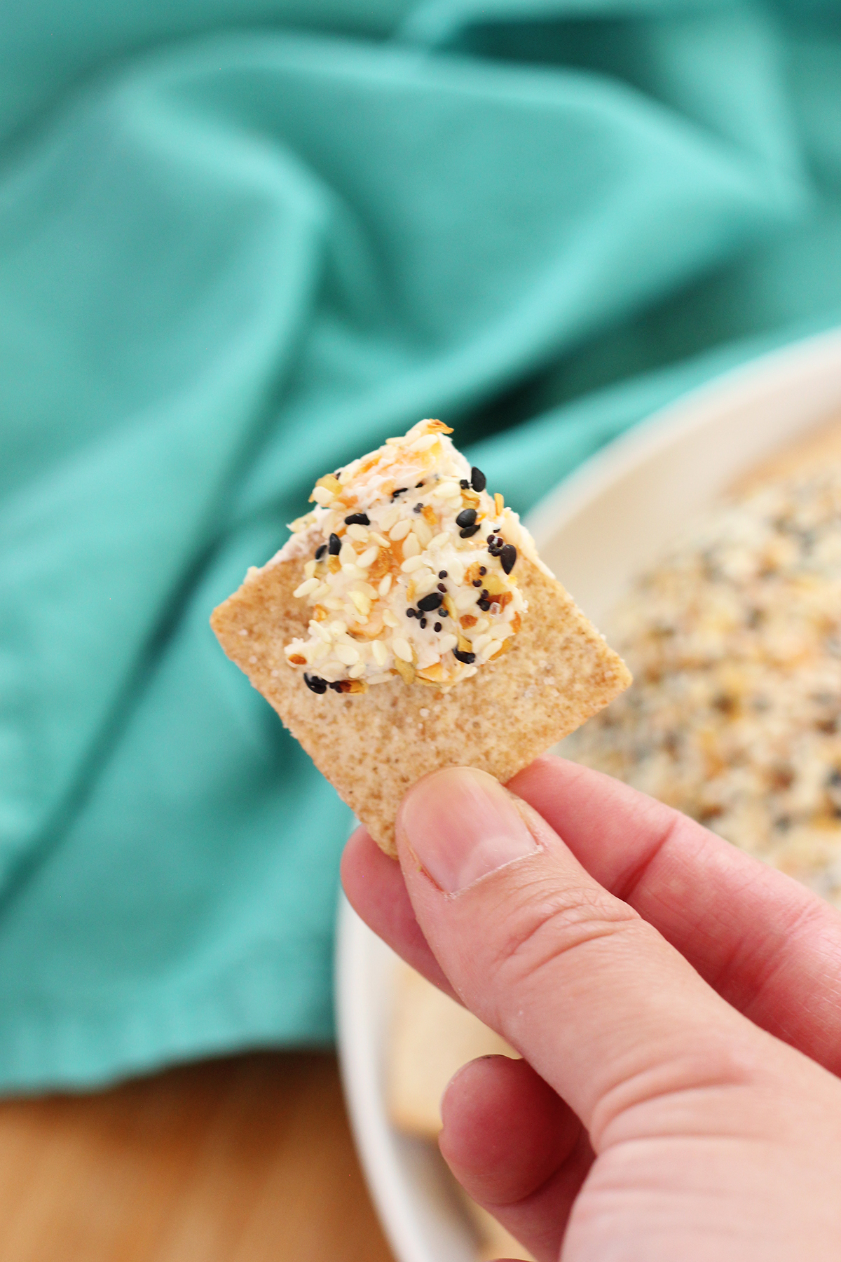 Everything Bagel Cheese Ball - One Sweet Appetite