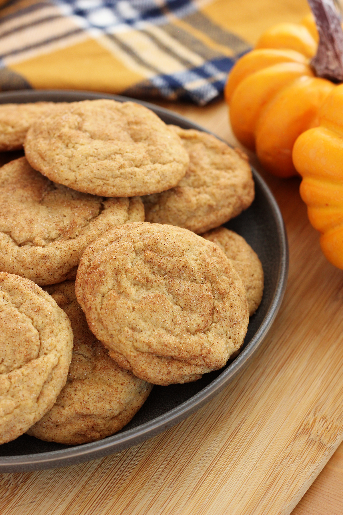 Pumpkin Snickerdoodle Cookies - One Sweet Appetite