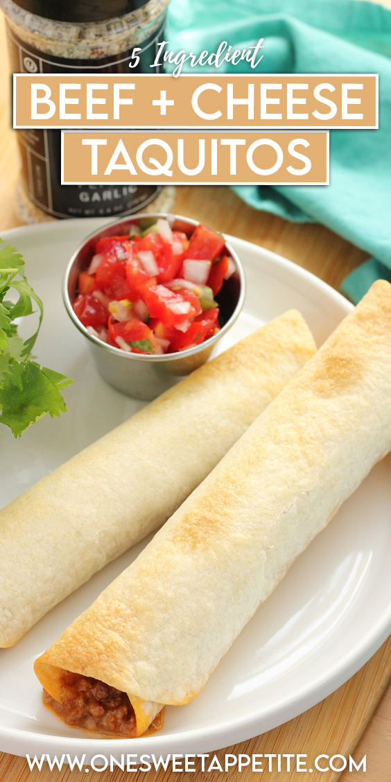 Baked Beef Taquitos - One Sweet Appetite