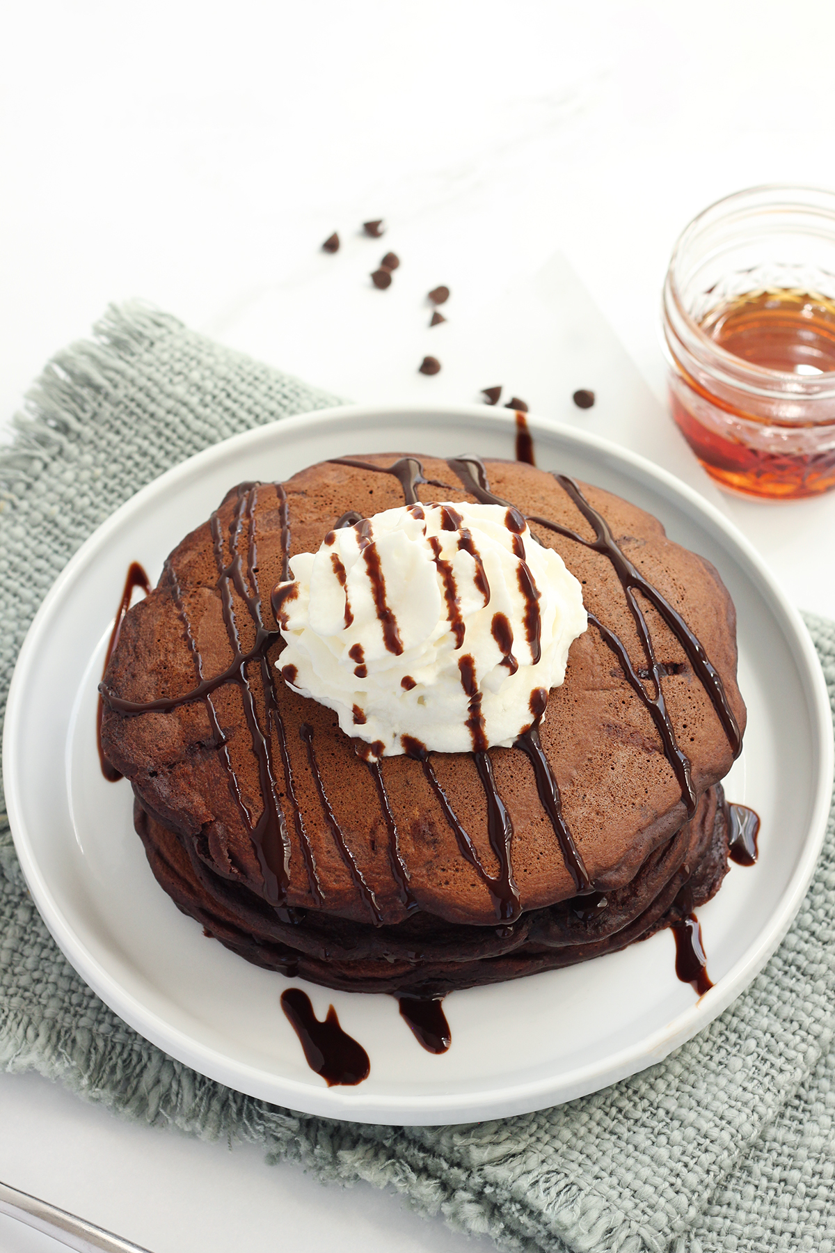 Chocolate Pancakes Recipe - One Sweet Appetite