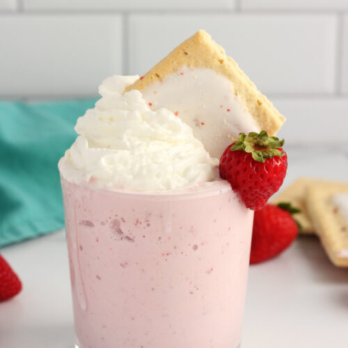 Strawberry Pop Tart Milkshake Recipe - One Sweet Appetite