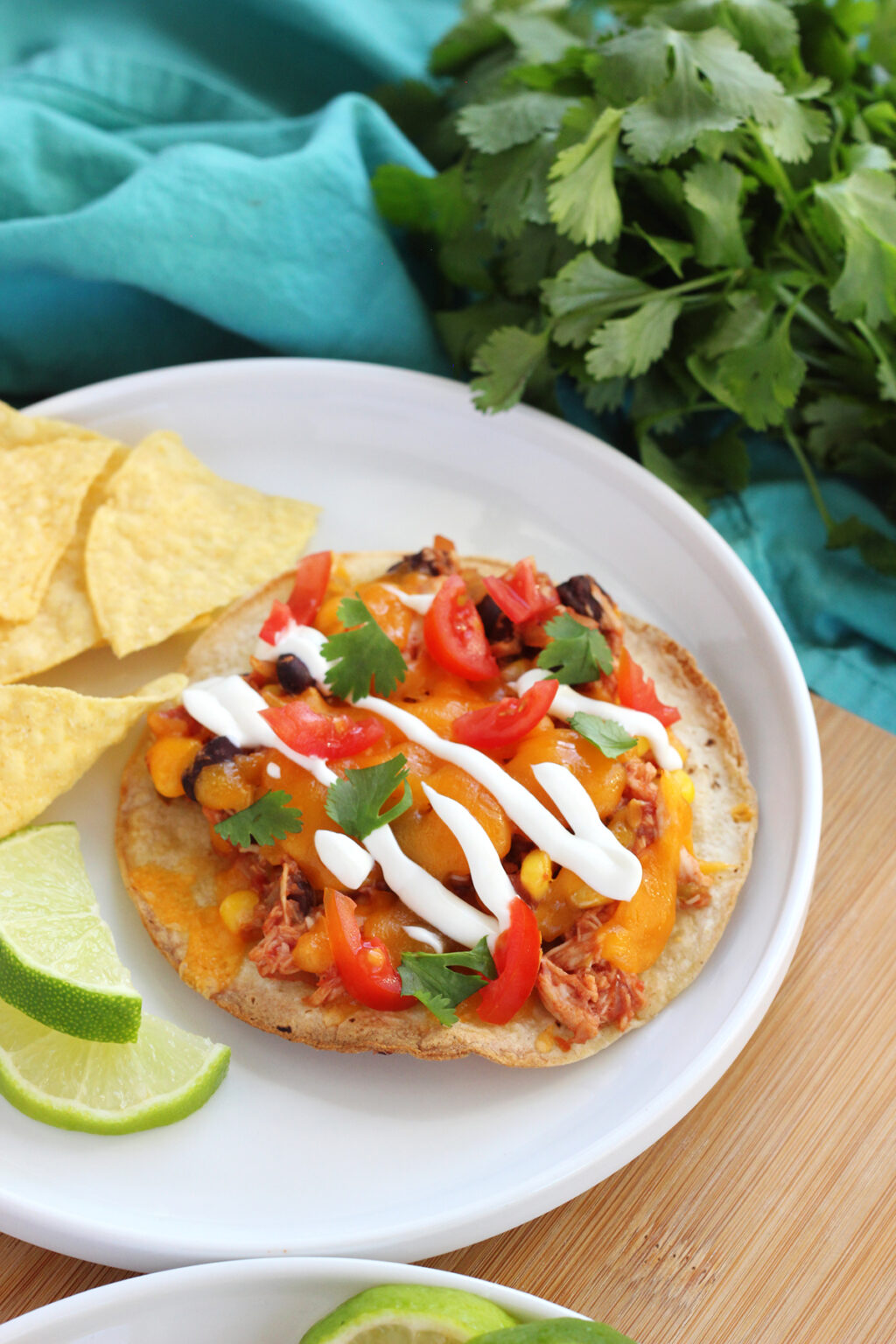 Chicken Tostadas - One Sweet Appetite