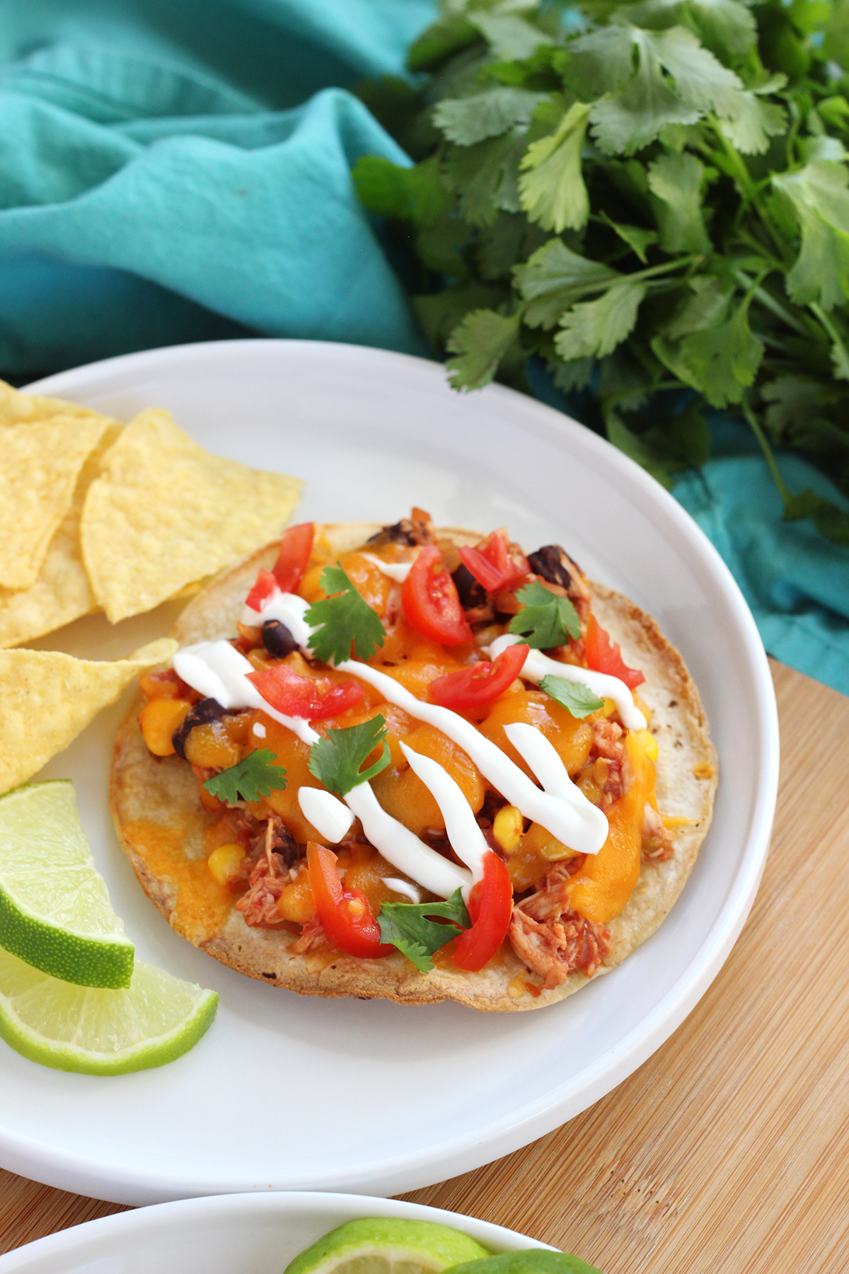Chicken Tostadas - One Sweet Appetite