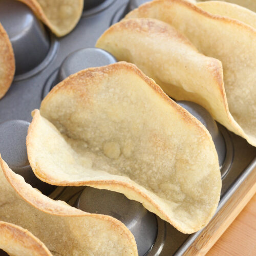 Crispy Baked Taco Shells - One Sweet Appetite