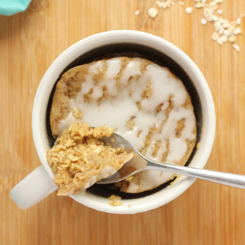 Easy Oatmeal Mug Cake (Ready in 5 Minutes!) - One Sweet Appetite