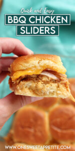 Barbecue Chicken Sliders - One Sweet Appetite
