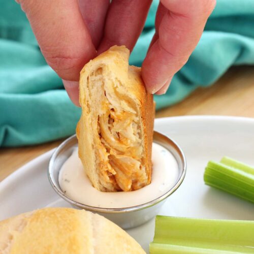 Buffalo Chicken Crescent Rolls (5 Ingredients) - One Sweet Appetite