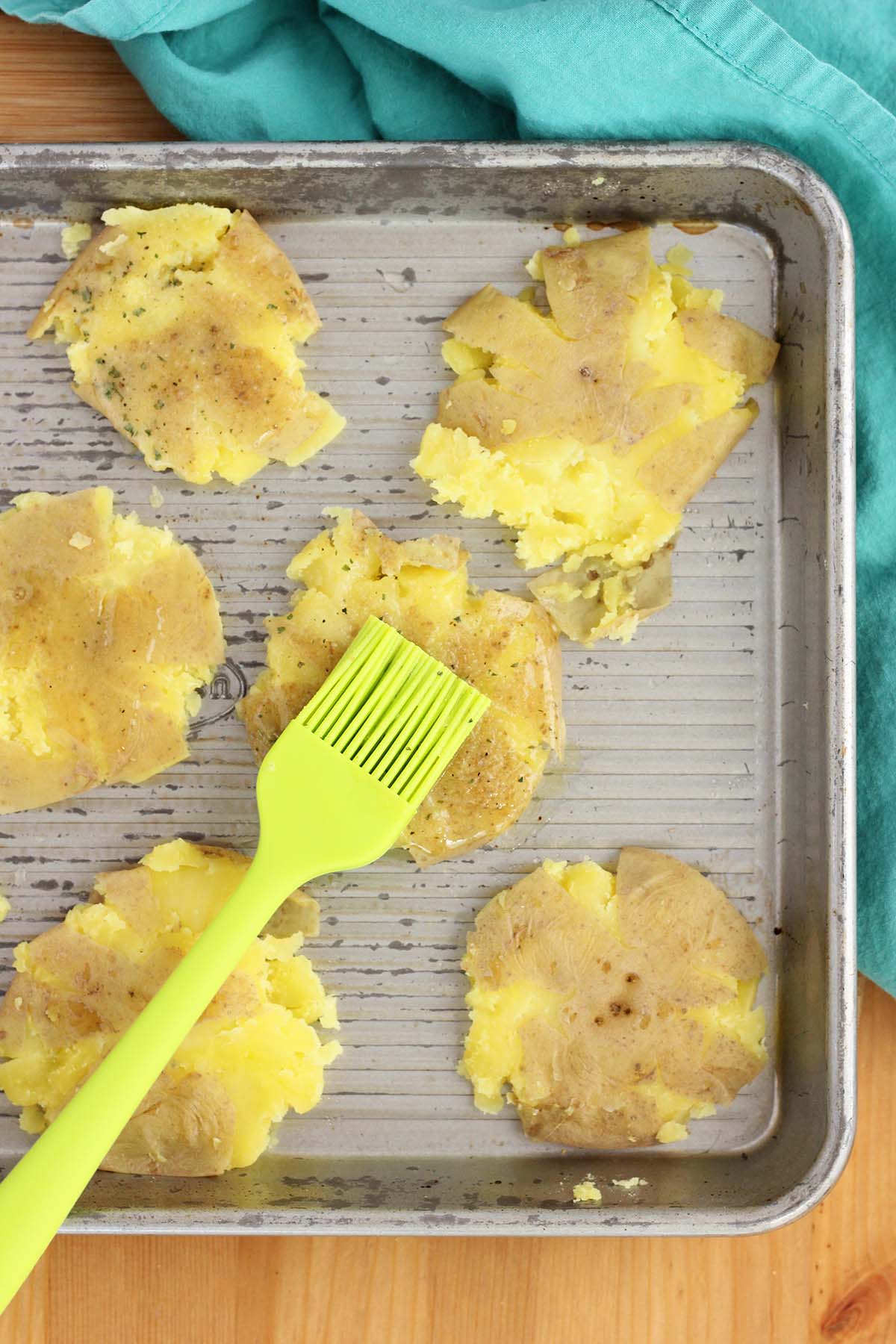 Cheesy Smashed Potatoes - One Sweet Appetite