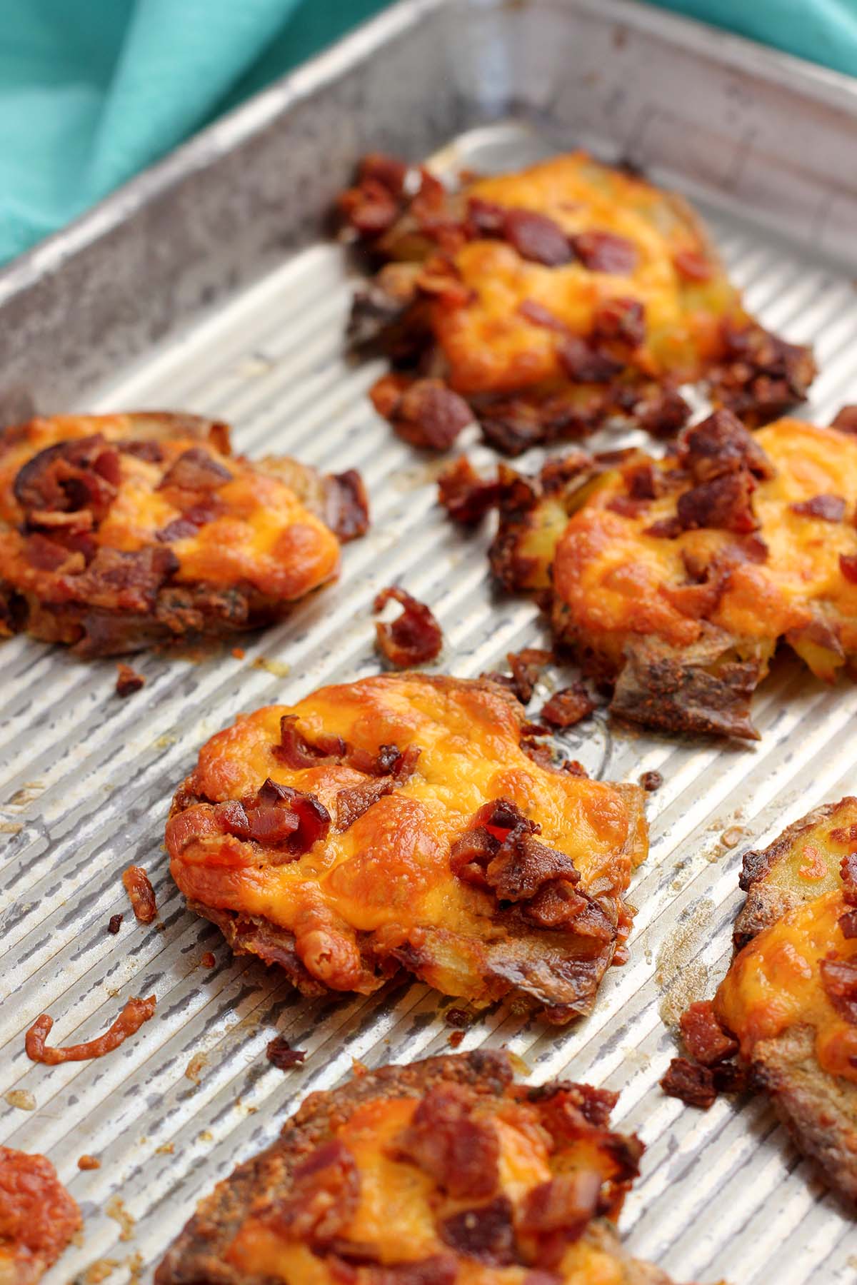 Cheesy Smashed Potatoes - One Sweet Appetite