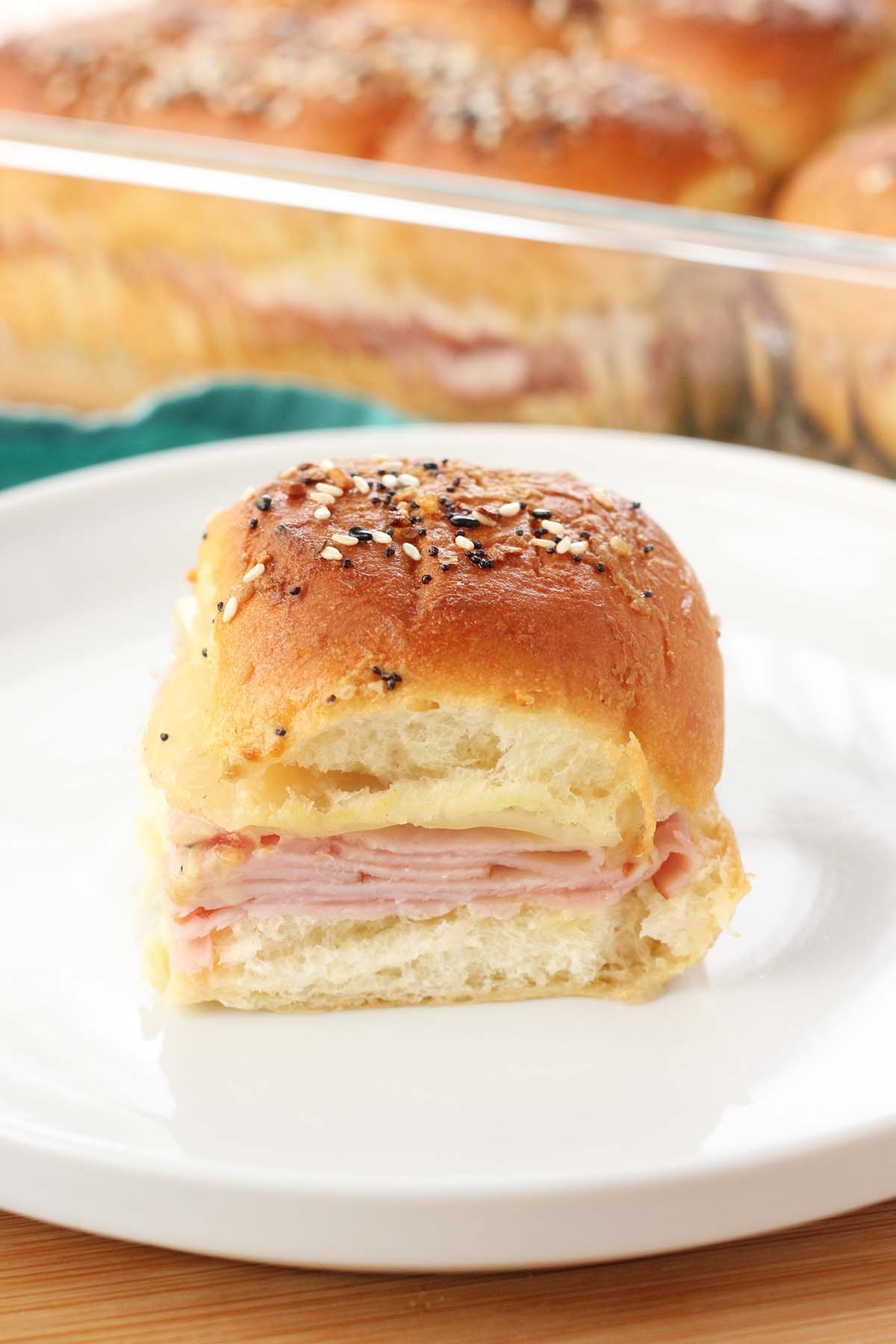 Easy Ham and Cheese Sliders - One Sweet Appetite