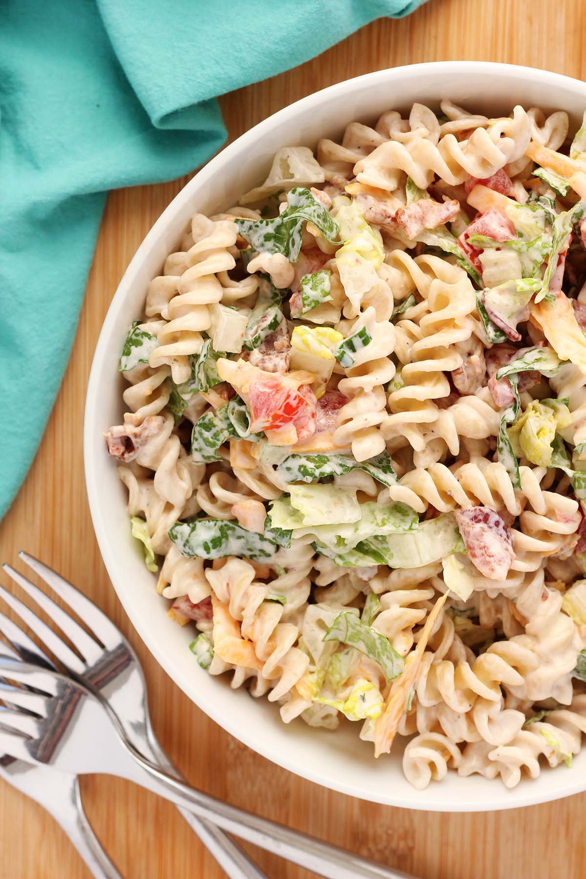BLT Pasta Salad Recipe - One Sweet Appetite