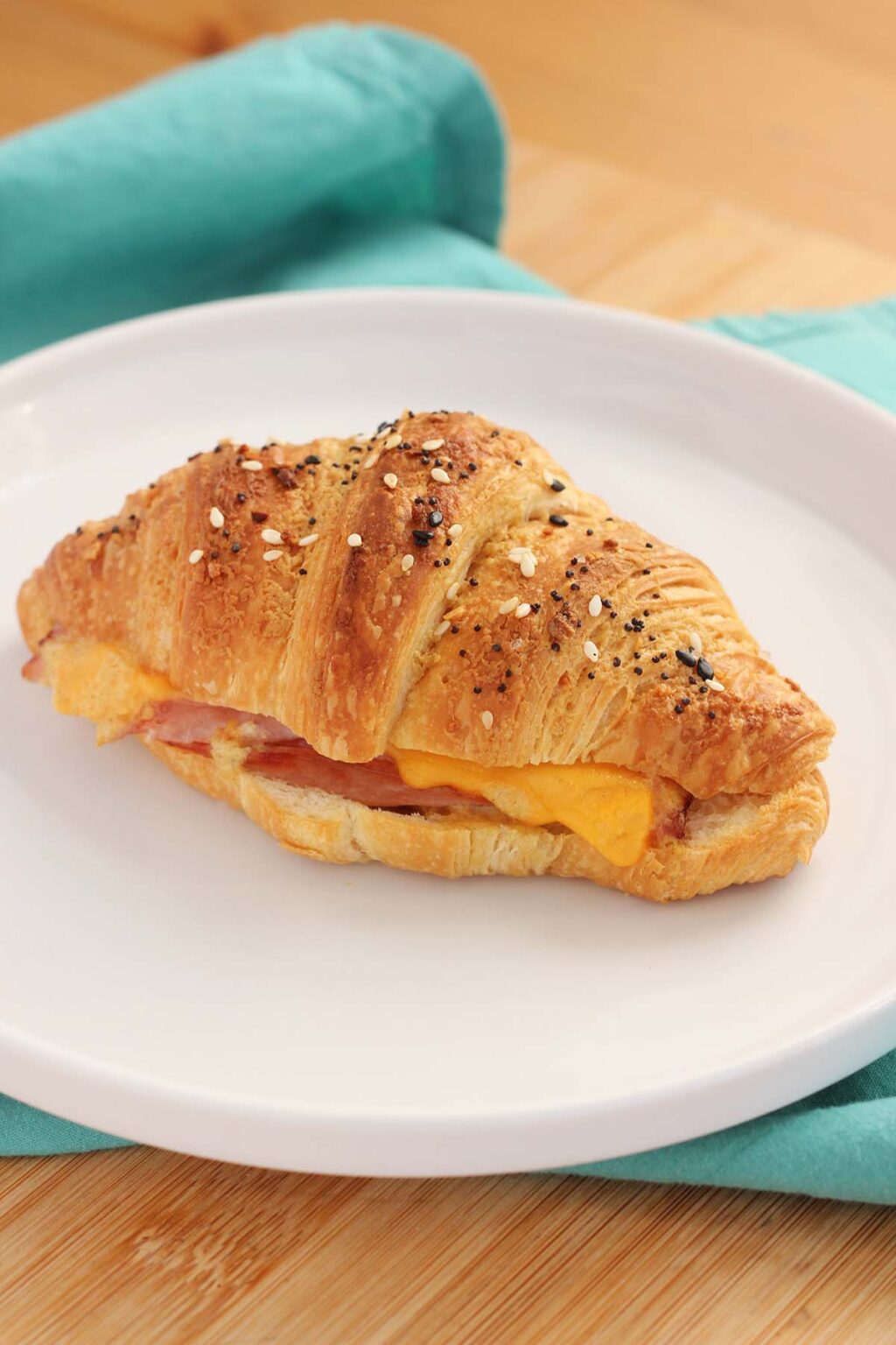 Easy Baked Ham and Cheese Croissants - One Sweet Appetite