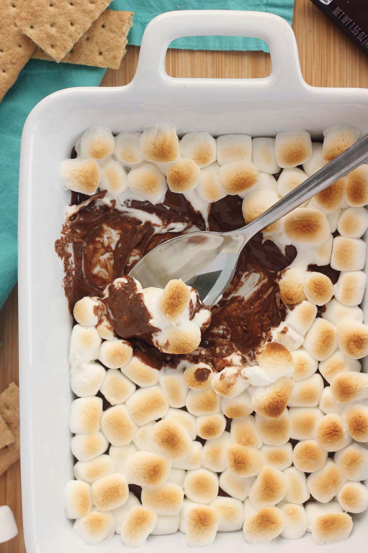 Smores Dip (Baked 3 Ingredients!) - One Sweet Appetite