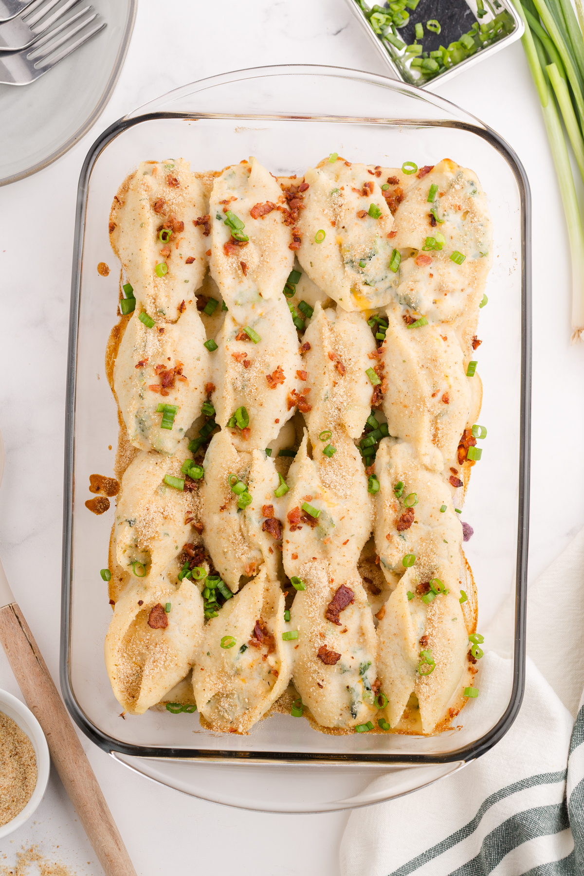 Ranch Chicken Stuffed Shells Recipe - One Sweet Appetite