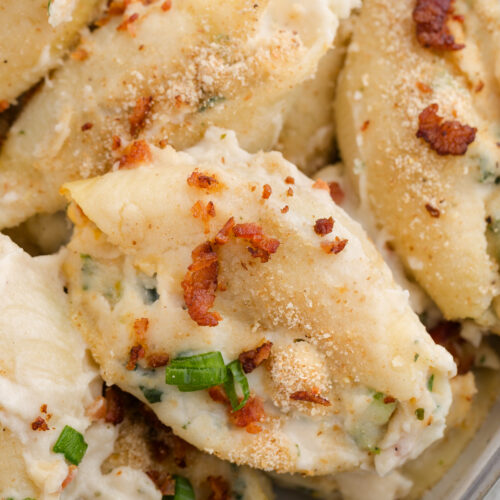 Ranch Chicken Stuffed Shells Recipe - One Sweet Appetite