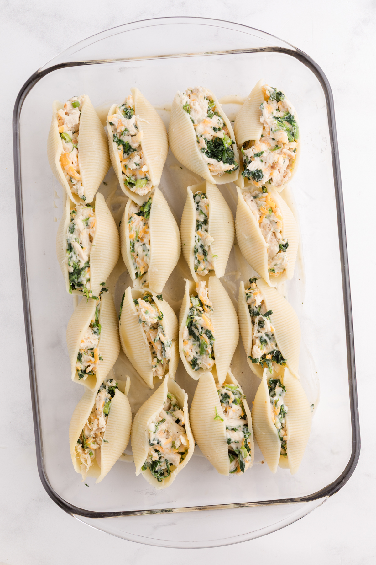 Ranch Chicken Stuffed Shells Recipe - One Sweet Appetite