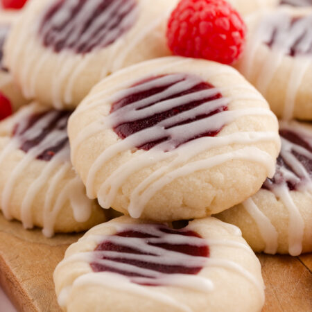 Raspberry Thumbprint Cookies - One Sweet Appetite