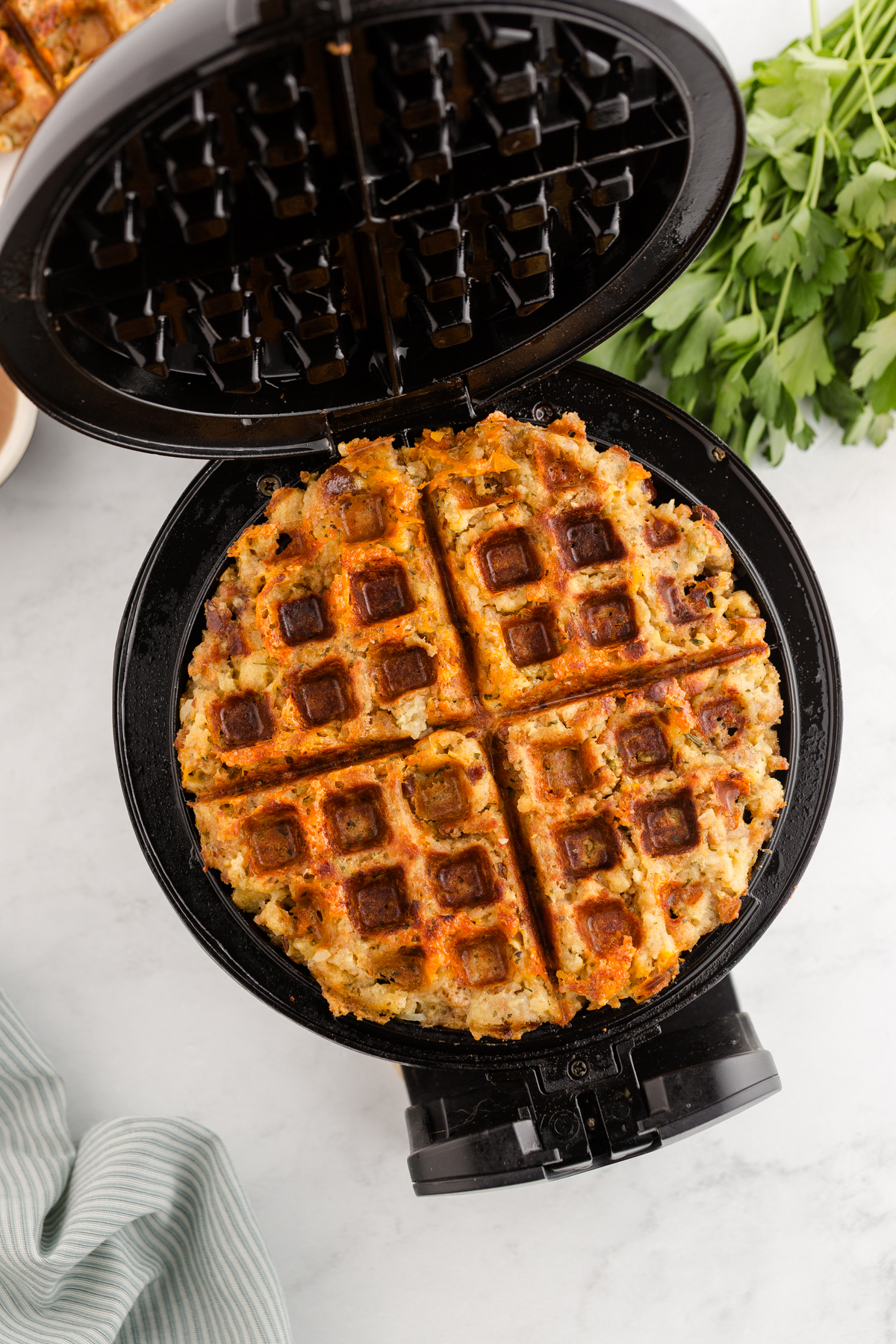 Leftover Stuffing Waffles (Easy Thanksgiving Leftovers Recipe) - One ...
