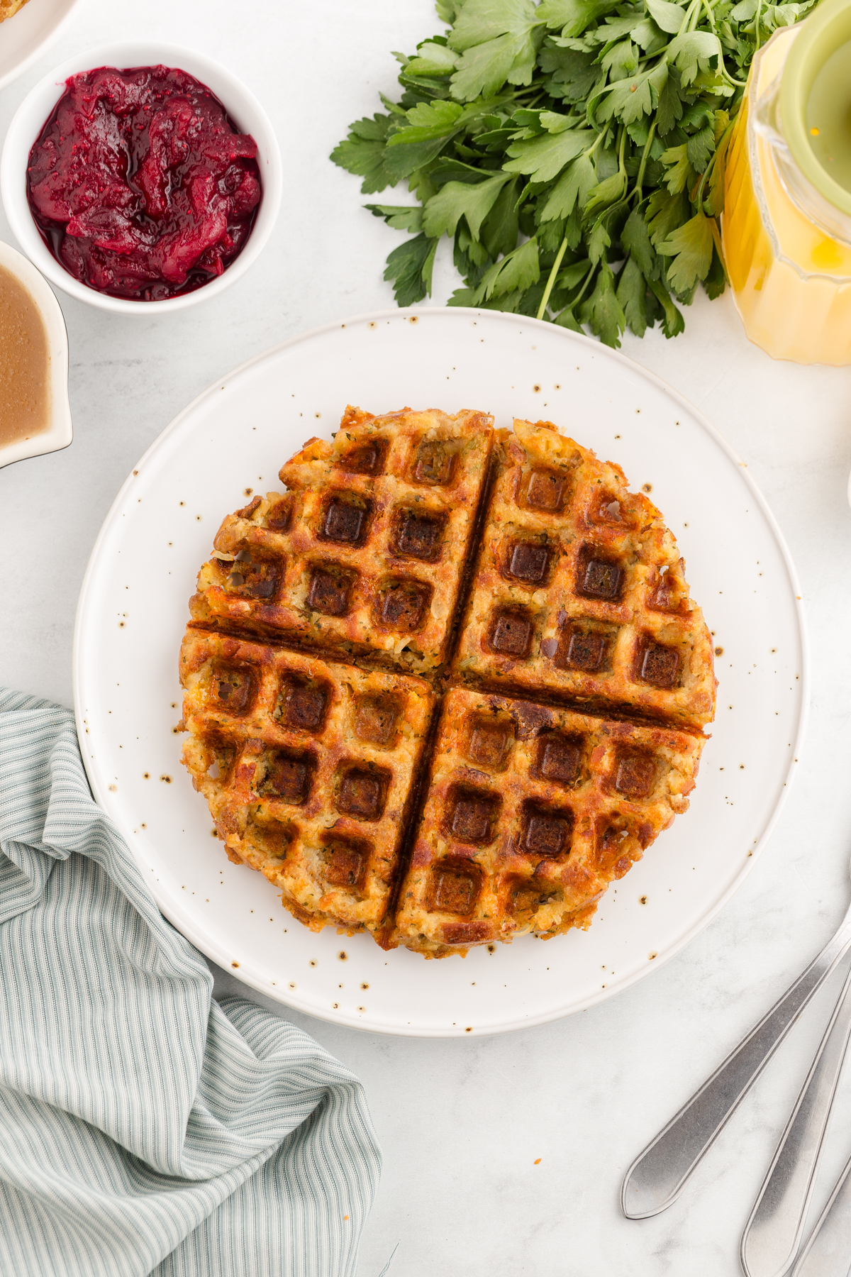 Leftover Stuffing Waffles (Easy Thanksgiving Leftovers Recipe) - One ...
